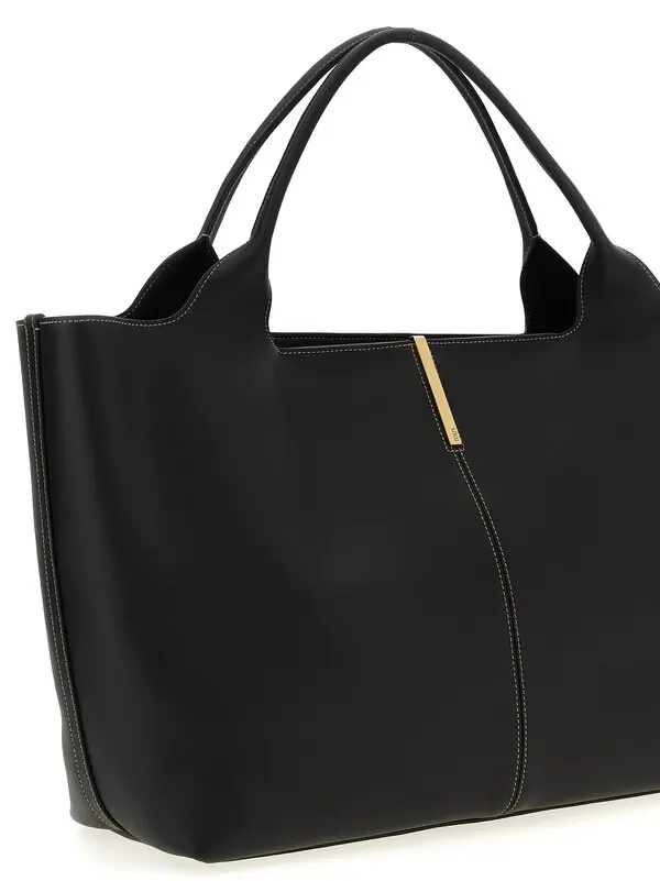 TOD'S Medium Ebr Shopping Bag - Black