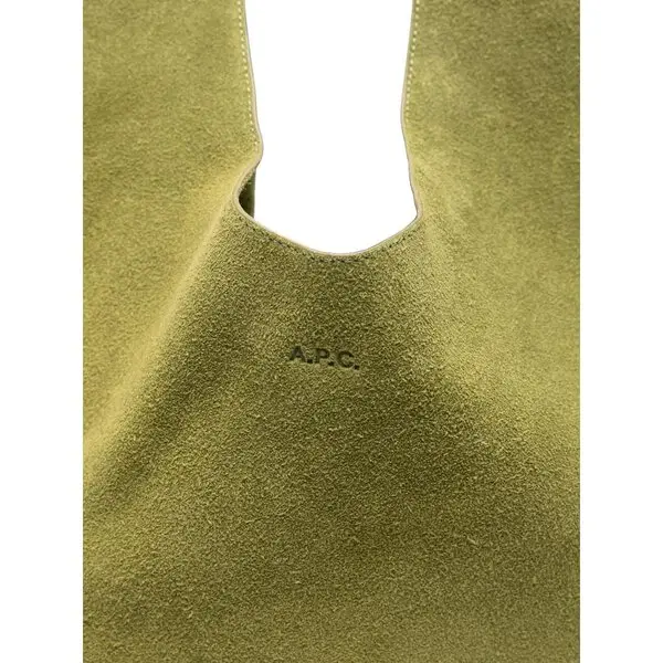 A.p.c. Suede Shoulder Bag - Green
