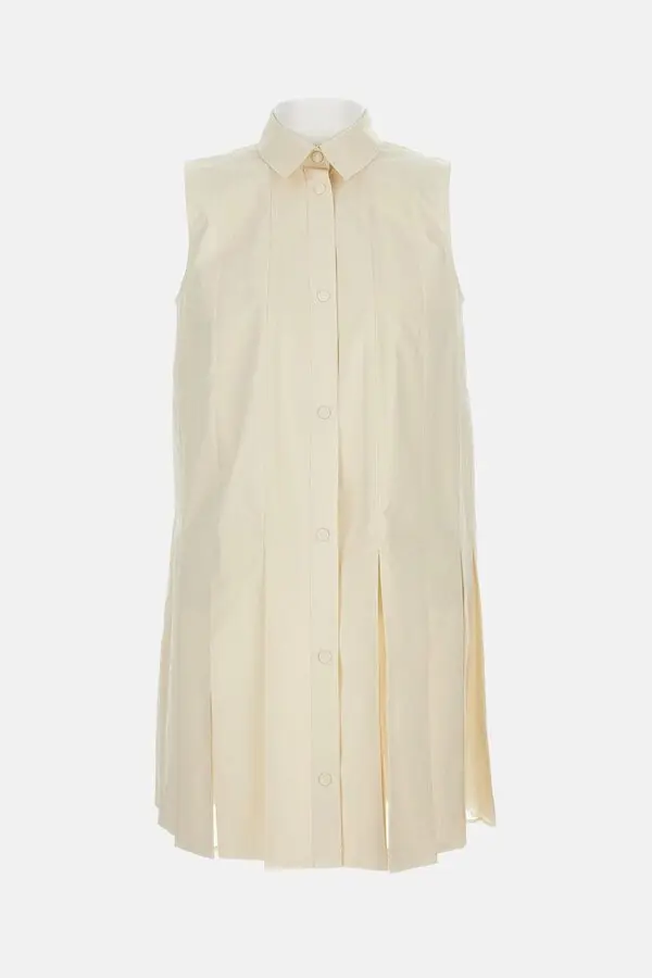 Moncler Pleated Shirt Dress - Multicolor