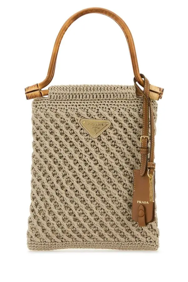 Prada Cappuccino Crochet Handbag