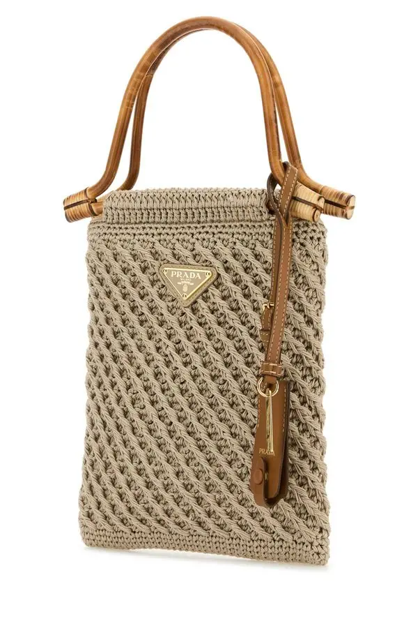 Prada Cappuccino Crochet Handbag