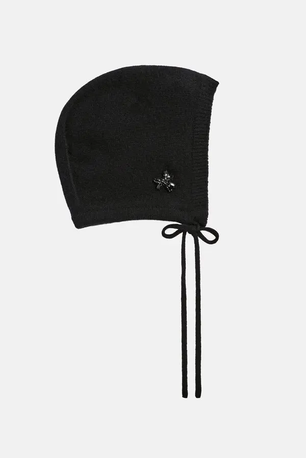 Simone Rocha Cashmere Bonnet With Sequined Embroidery - Multicolor