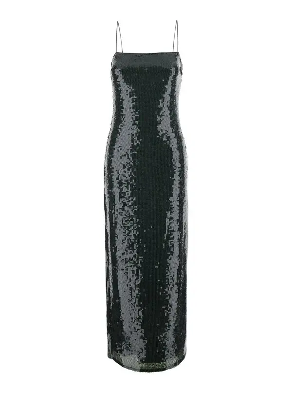 ROTATE BY BIRGER CHRISTENSEN Sequined Tech Fabric Maxi Dress - Multicolor