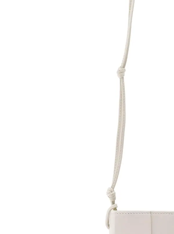 Bottega Veneta Intreccio Nappa Leather Phone Pouch - White