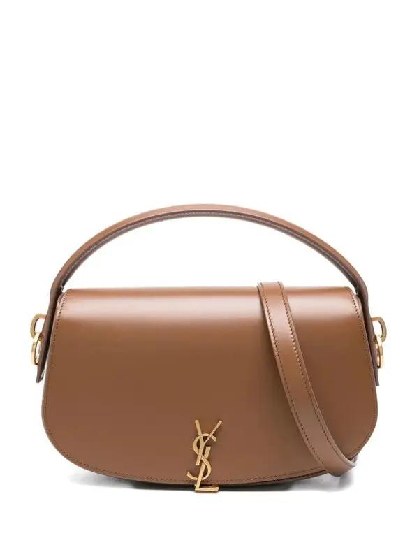 Saint Laurent Voltaire Bag In Box Leather - Brown