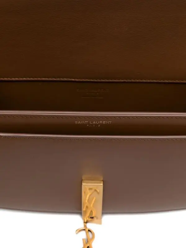 Saint Laurent Voltaire Bag In Box Leather - Brown