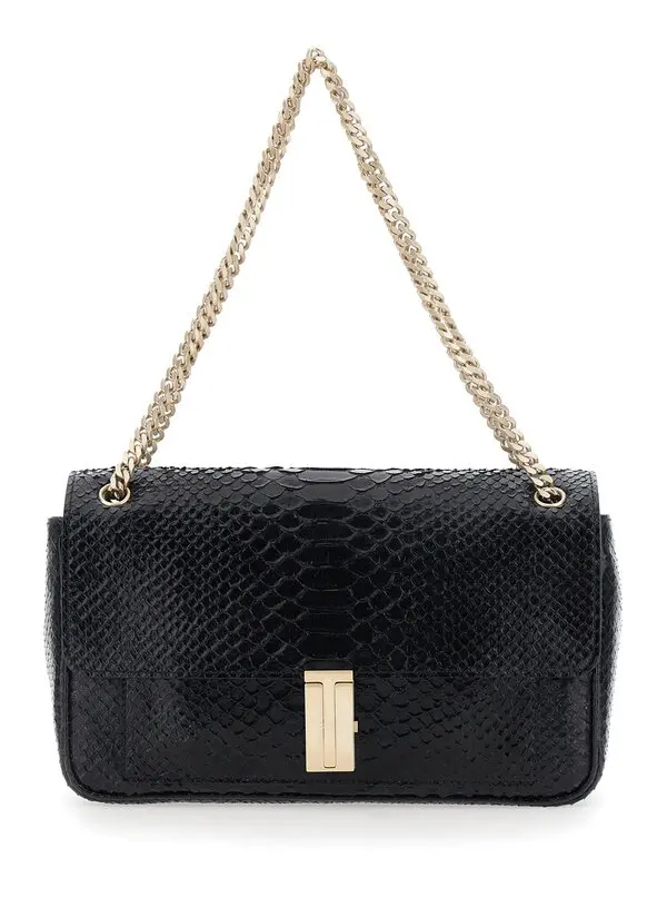 TOM FORD Leather Crossbody Bag - Black