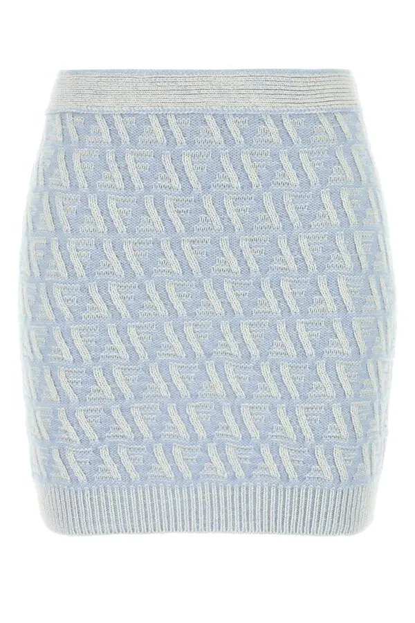 Fendi Embroidered Silk Blend Mini Skirt - Multicolor