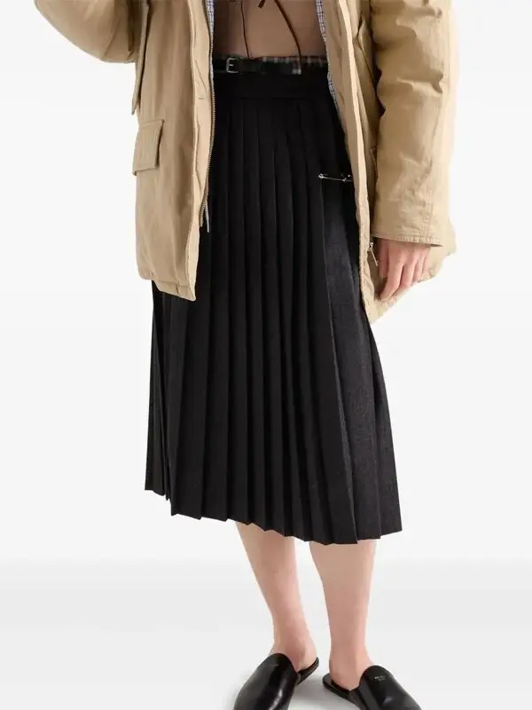 Prada Wool Midi Skirt