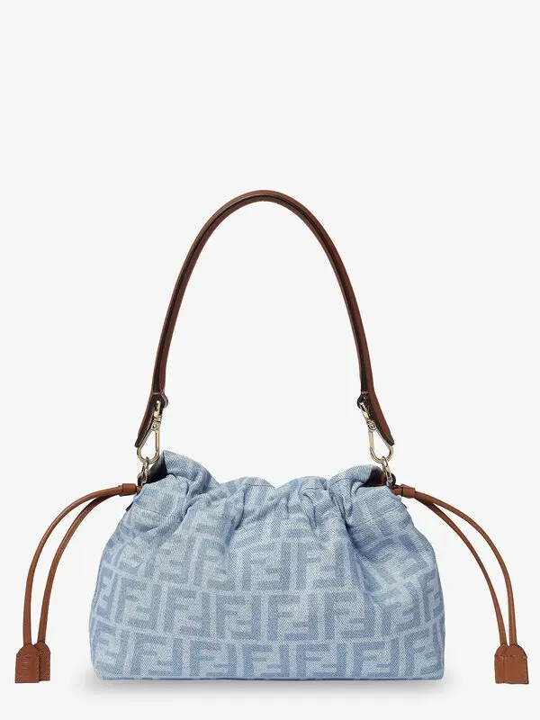 Fendi Mamma Baguette Light Denim Crossbody Bag - Multicolor