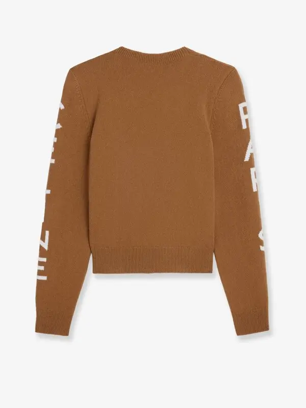 Celine Wool Sweater With Logo Inlay