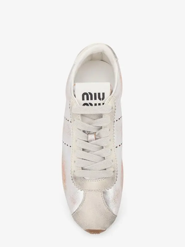 Miu Miu Plume Leather Sneakers - Multicolor