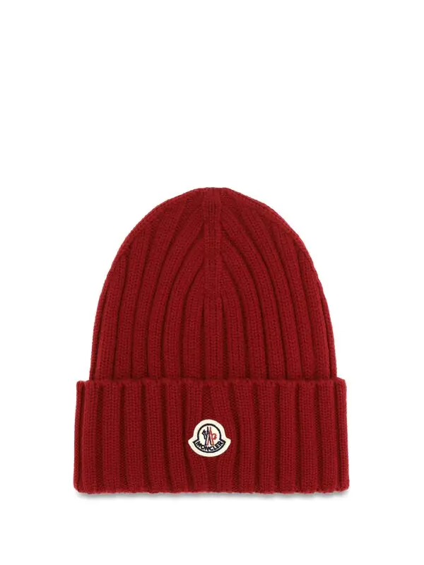 Moncler Wool Beanie With Logo