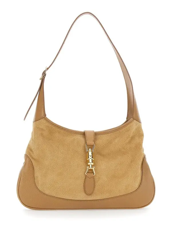 Gucci Jackie 1961 Suede Shoulder Bag - Cream