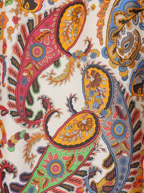 Etro Paisley-print Silk Blend Tie-neck Blouse - Multicolor