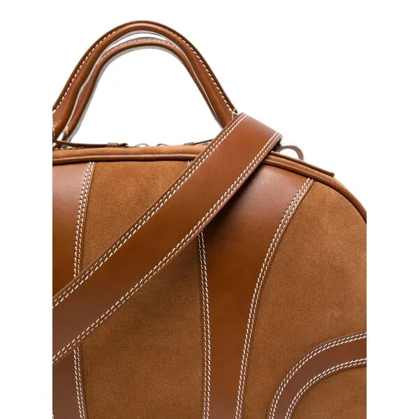 Dries Van Noten Paneled Suede And Leather Tote Bag - Brown