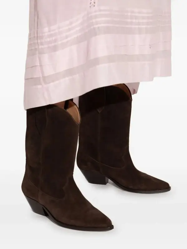 Isabel Marant Étoile Duerto Suede Cowboy Boots - Brown