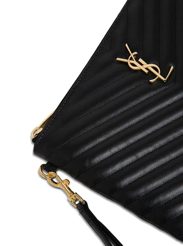 Saint Laurent Monogram Leather Handbag - Multicolor