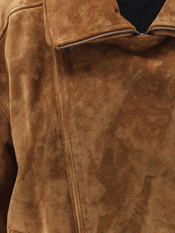 Saint Laurent Oversized Vintage Split-leather Jacket