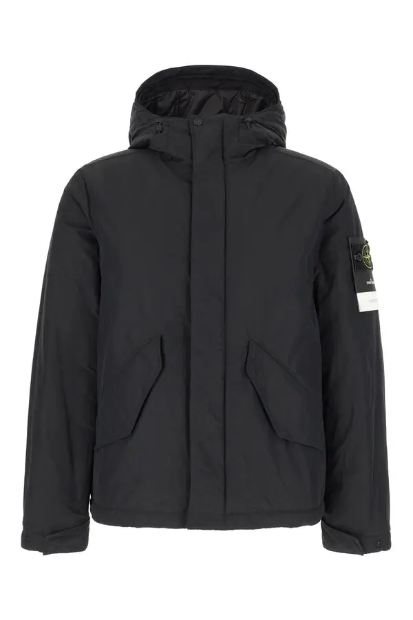 Stone Island Hooded Zip Up Casual Jacket - Multicolor