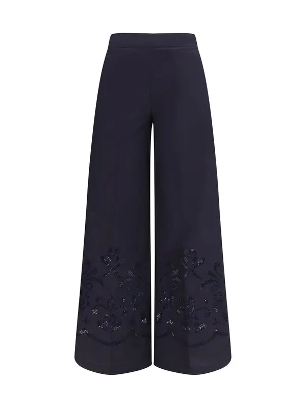 FORTE_FORTE Embroidered Cotton Pants