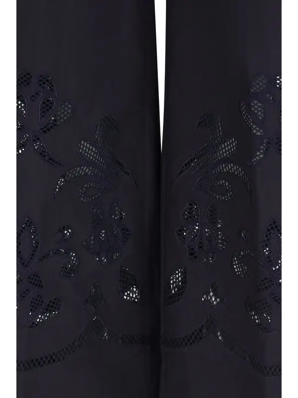 FORTE_FORTE Embroidered Cotton Pants