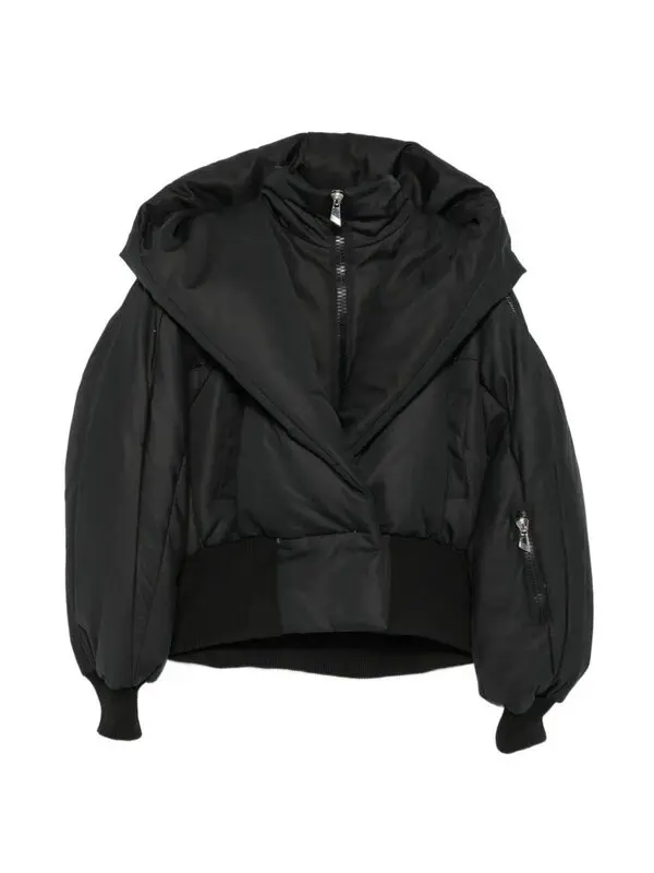 Attico Hooded Down Jacket - Black