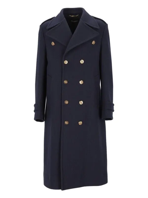 Dolce & Gabbana Diesel® Double-breasted Wool Coat - Blue