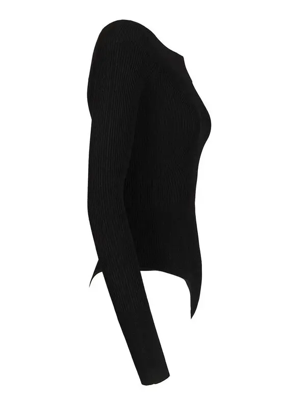 Alaïa Ribbed Knit Bodysuit