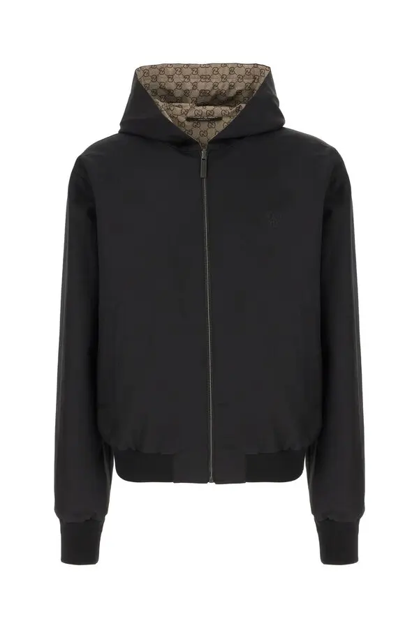 Gucci Reversible Hooded Bomber Jacket - Multicolor