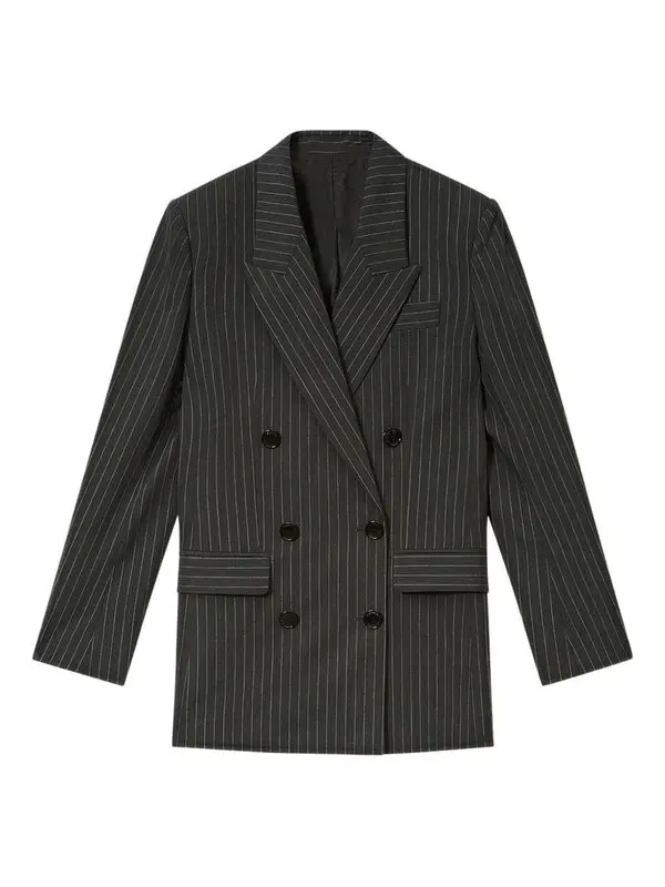 Isabel Marant Étoile Double-breasted Pinstriped Blazer