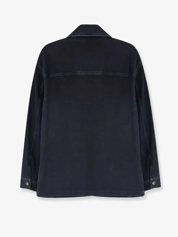 Saint Laurent Cassandre Black Denim Overshirt