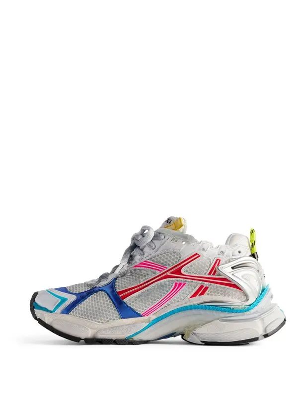 Balenciaga Mesh And Nylon Worn-out Effect Runner Sneakers