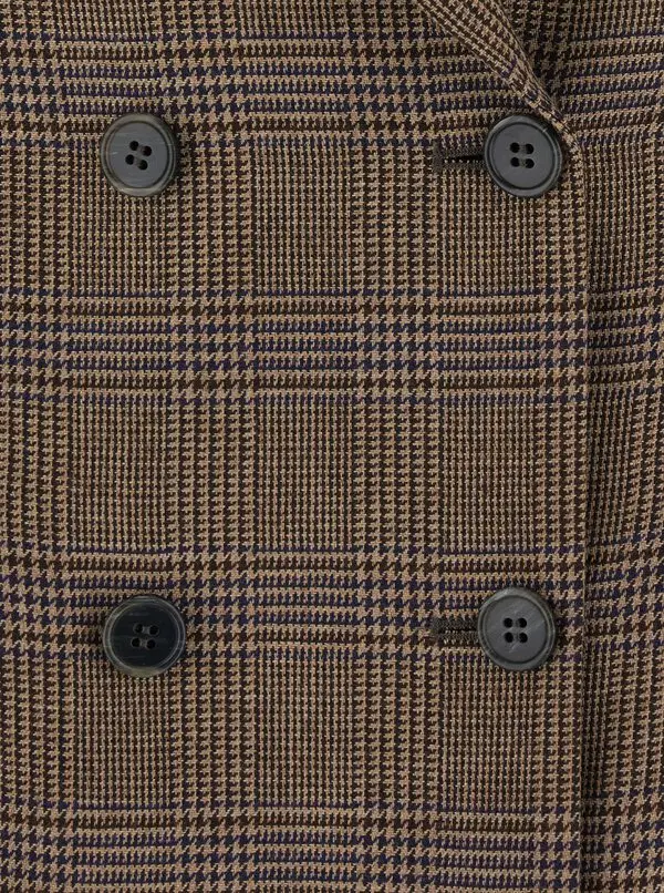 P.a.r.o.s.h Brown Double-breasted Viscose And Wool Blazer For