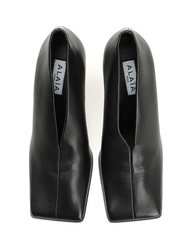 Alaïa Square Leather Pumps - Black