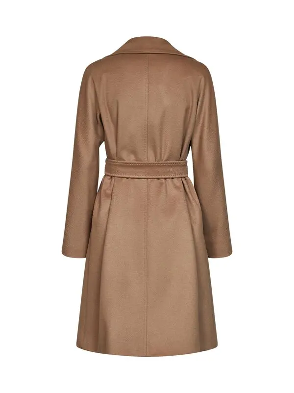 Max Mara Camel Mstdravenna Belted Wrap Coat