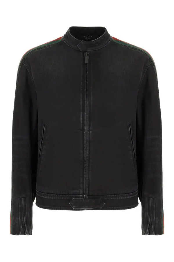 Gucci Zip-up Denim Jacket - Multicolor