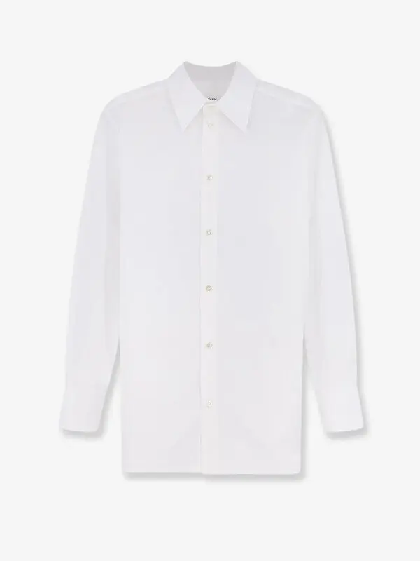 Saint Laurent Cotton Shirt With Cassandre Embroidery - Multicolor