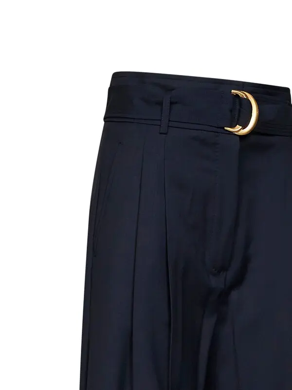 Max Mara Blue High-waisted Mstserio Trousers