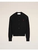AMI Paris Crewneck Cardigan With De Coeur - Multicolor