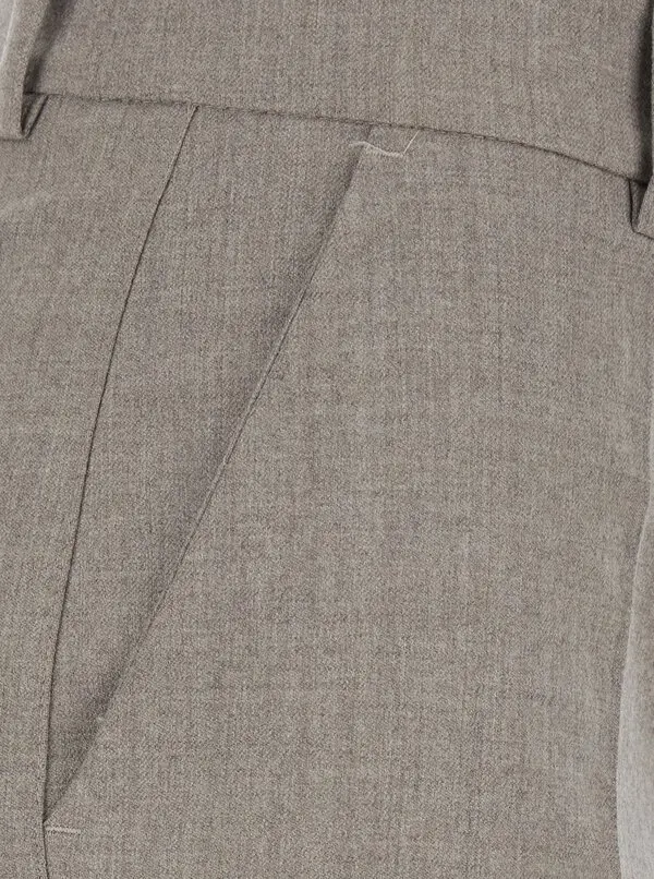 P.a.r.o.s.h Beige Pants With Belt Loops In Blend Wool For