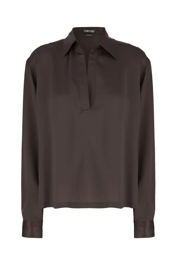 TOM FORD Silk Long Sleeve Shirt - Multicolor