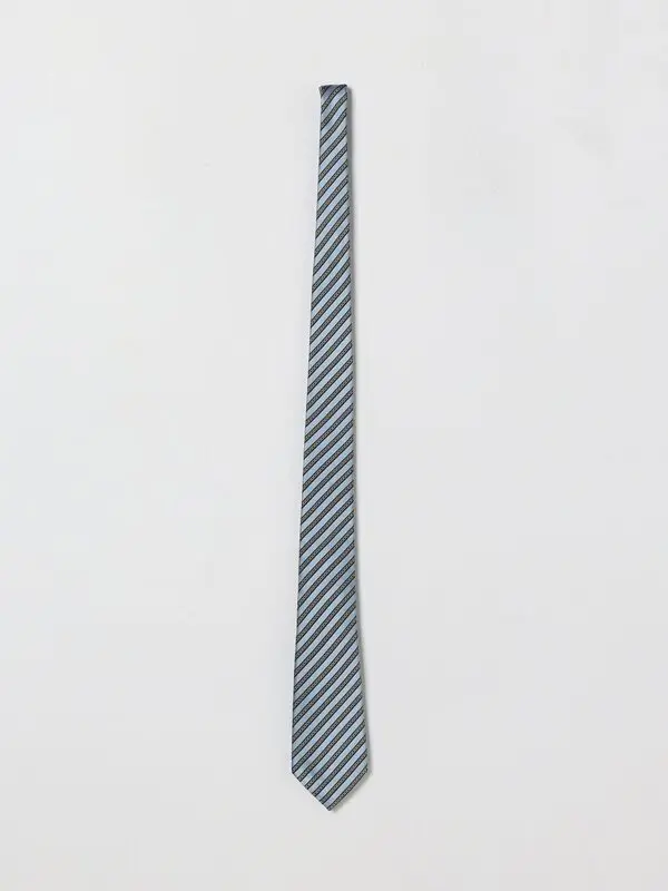 Zegna Striped Silk Tie - Blue