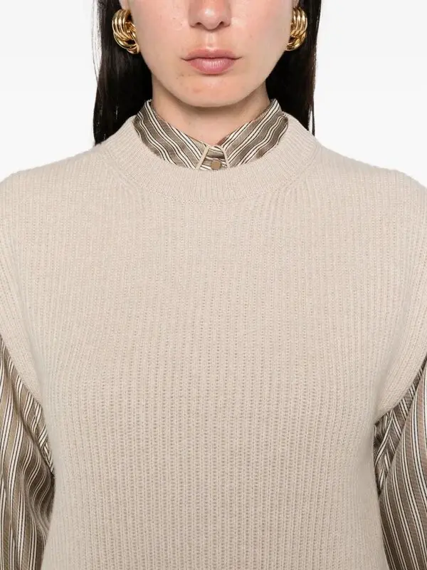 Brunello Cucinelli Wool Knitted Vest - Multicolor
