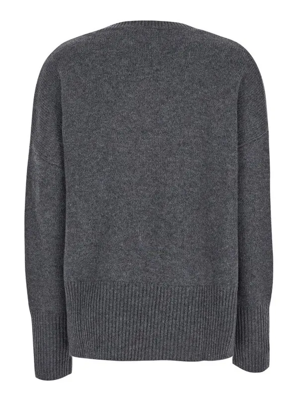 LISA YANG Cashmere Long Sleeve U-neck Pullover Sweater