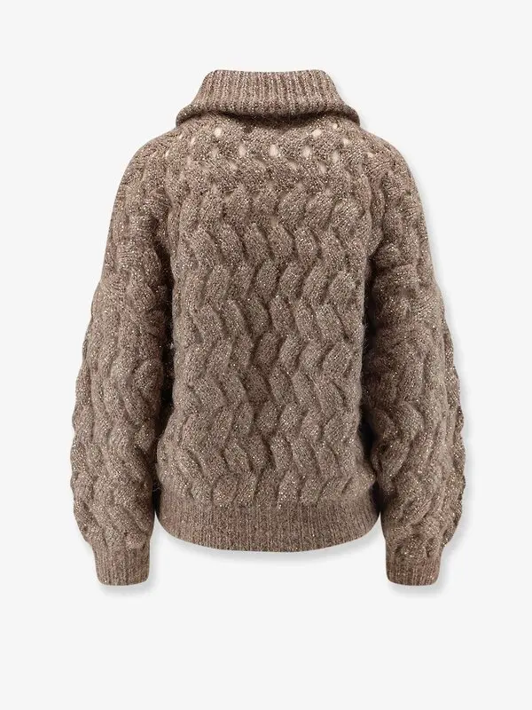 Brunello Cucinelli Perforated Cardigan With Micro-sequins