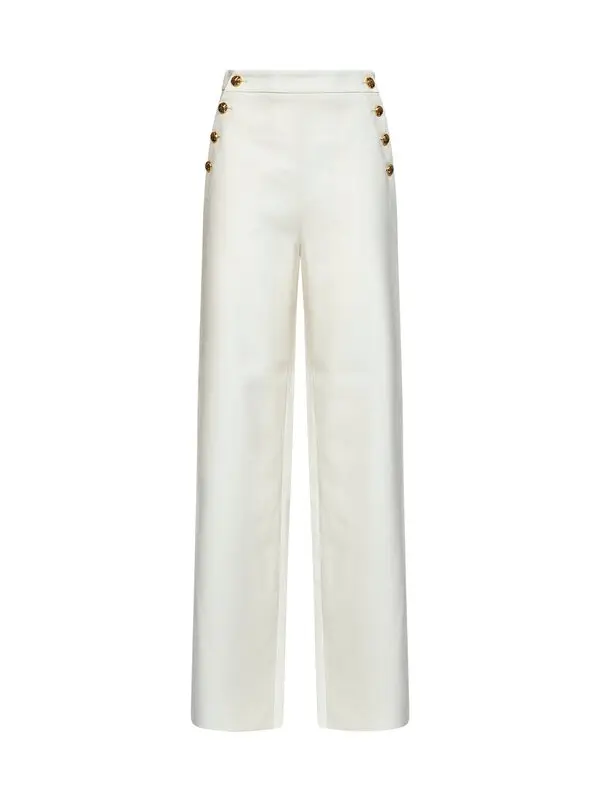 Max Mara Mstbetulla Cotton Palazzo Trousers - Multicolor