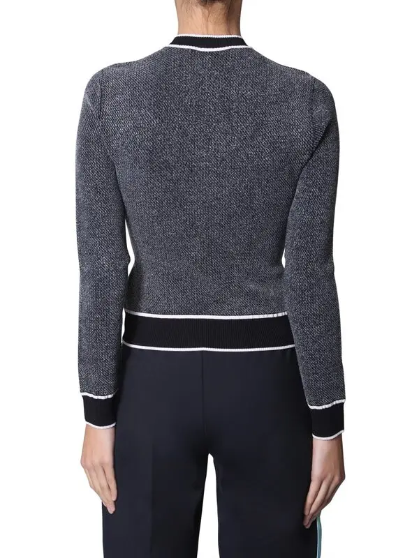 Off-White Cropped Sweater - Multicolor