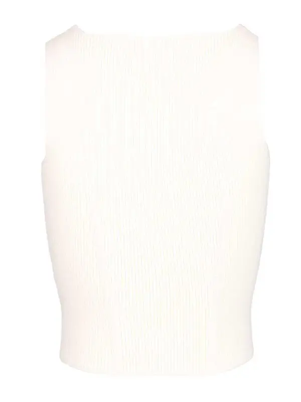 Alaïa Wool Corset Top - White