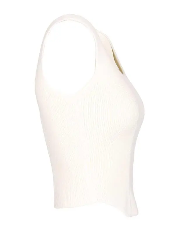 Alaïa Wool Corset Top - White